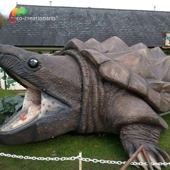 7M Life Size Realistic Animatronic Animals Snapping Turtle For Aquarium