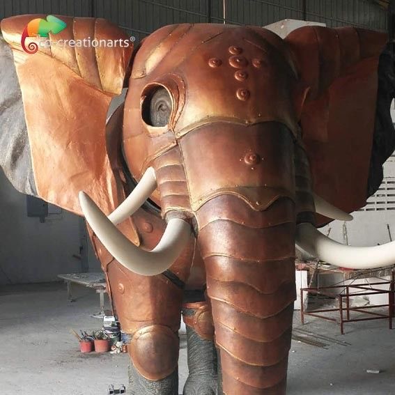 Mall Decoration Custom Made Animatronics Fiberglass Elephant Statue 4.5 ...