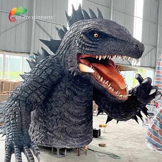 Customized Outdoor Animatronic Godzilla Monster Volcano For Amusement Park