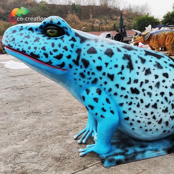 Giant Robotic Realistic Animatronic Animals Blue Realistic Fake Frog ...