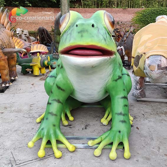 Customized Giant Animatronic Frog Animals Realistic For Amusement ...